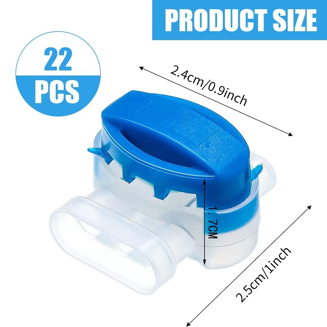 LINXIU 3 Wire Connectors Electrical IDC 314-BOX Wire Connectors Self Stripping Pigtail Connector for 22-14 AWG Cables Robotic Lawn Mowers 22Pack