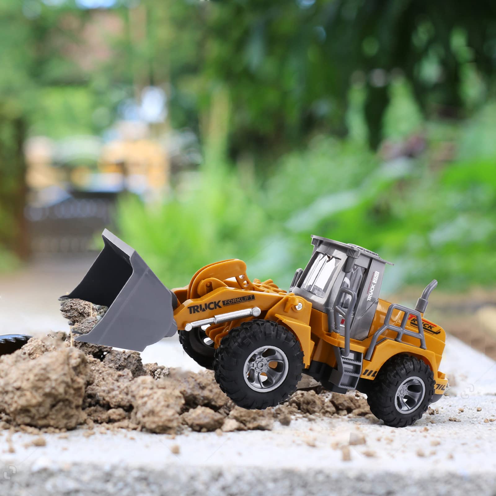 OFFKITSLY Remote Control Bulldozer Full Functional RC Front Loader Tractor Construction Vehicles Toy Trucks for Boys Gift…