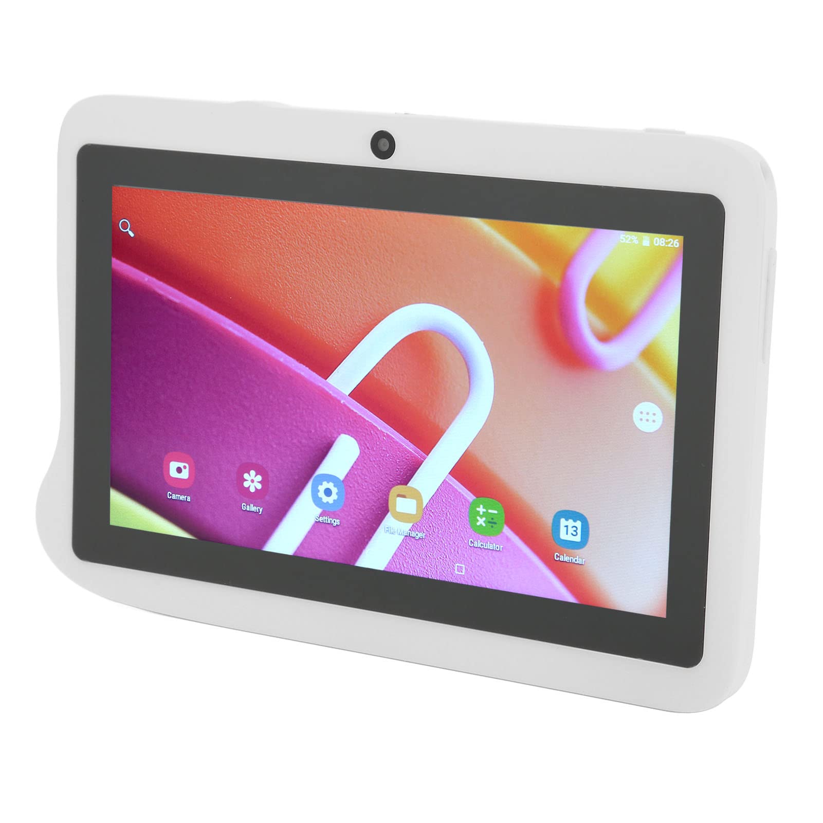 PUSOKEI 7in Kids Tablet for Android 10,MT6592 8 Core,2.4G/5G WiF,4GB 32GB Memory,1960x1080 IPS,5MP Front 8MP Rear Tablet with Case & Bracket,5000mah,US Plug(White)
