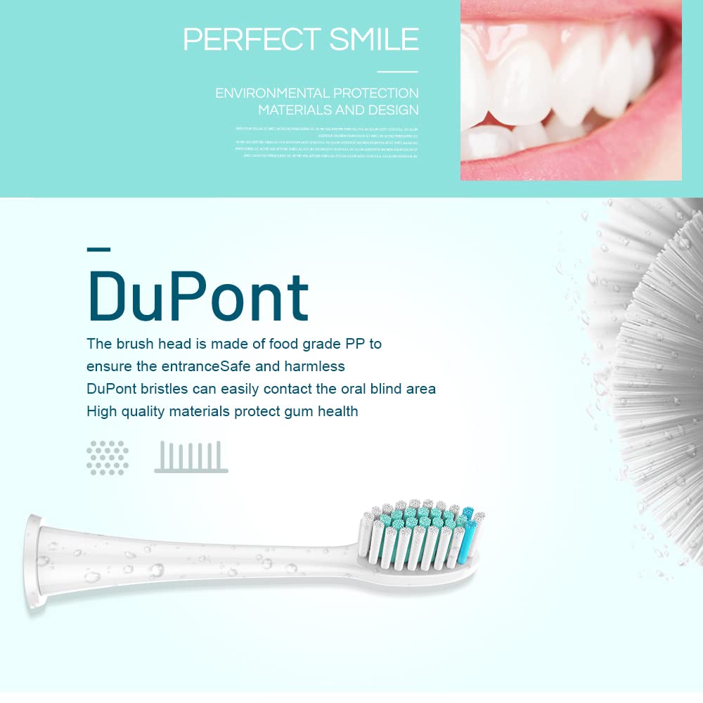 Replacement Toothbrush Heads Compatible with Philips Sonicare Electric Toothbrush,Electric Toothbrush Head Fits DiamondClean, ProtectiveClean, EasyClean, FlexCare, HealthyWhite (Pack of 8)