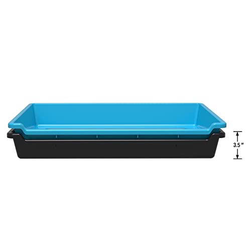 Naturehydro Tray - Heavy Pollen Bud Trimming Trays for Herbs Collecting, Sieve Sifter with 150 Mesh Screen Dry Sift Set (Blue)