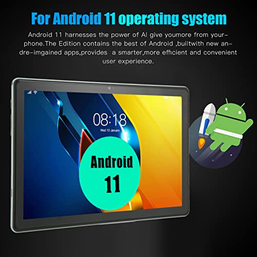 PUSOKEI Tablet PC for Android 11,10 inch 1920x1200 IPS HD Display,MT6711 10 Core CPU,6GB 128GB Memory,Dual SIM Card Slot,2.4G 5G Dual Band WiFi,8MP 20MP Camera(Green)