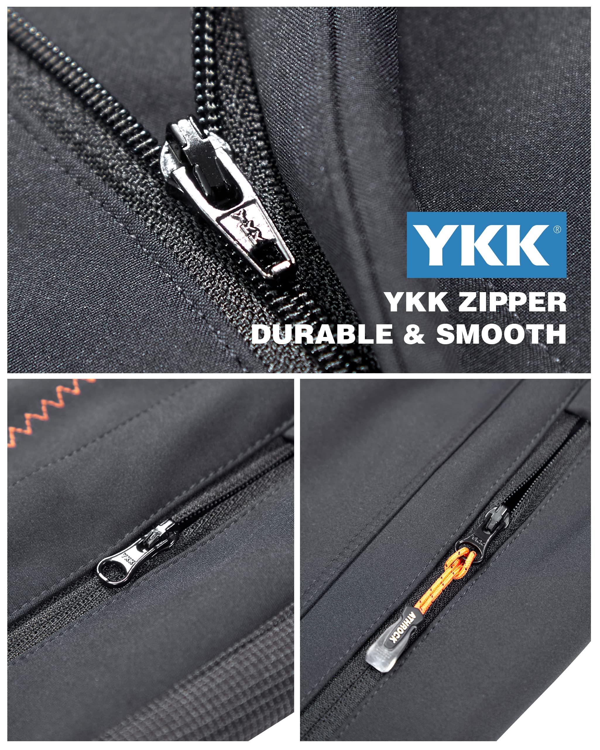 Mens Snow Pants Hiking Ski Cargo Fleece Lined Snowboard Pants Waterproof Softshell Winter Pants Black