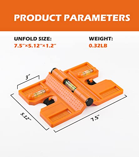 RONGPRO Magnetic Post Level, Folding Magnetic Post Level with Elastic Loop for Hands-free Work