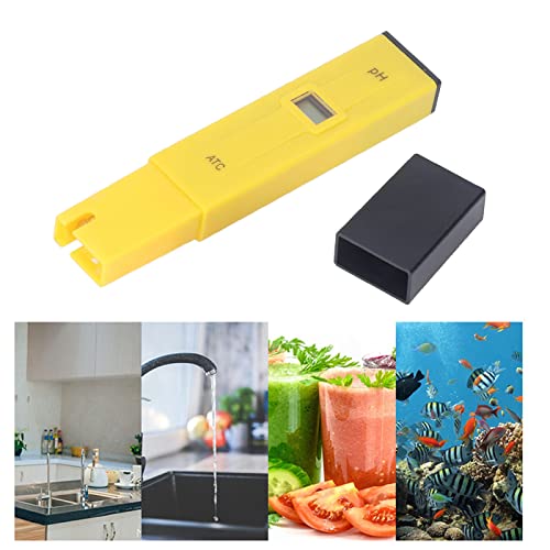 PH Tester, PH Analyzer 0.00 to 14.00ph Lightweight Resistant Probe for Fish Tank