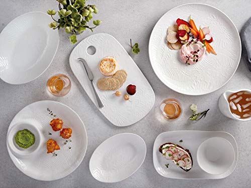 Maxwell & Williams DR0303 Panama Large Serving Platter/Pizza Plate in Gift Box, Stoneware, White, 36 cm