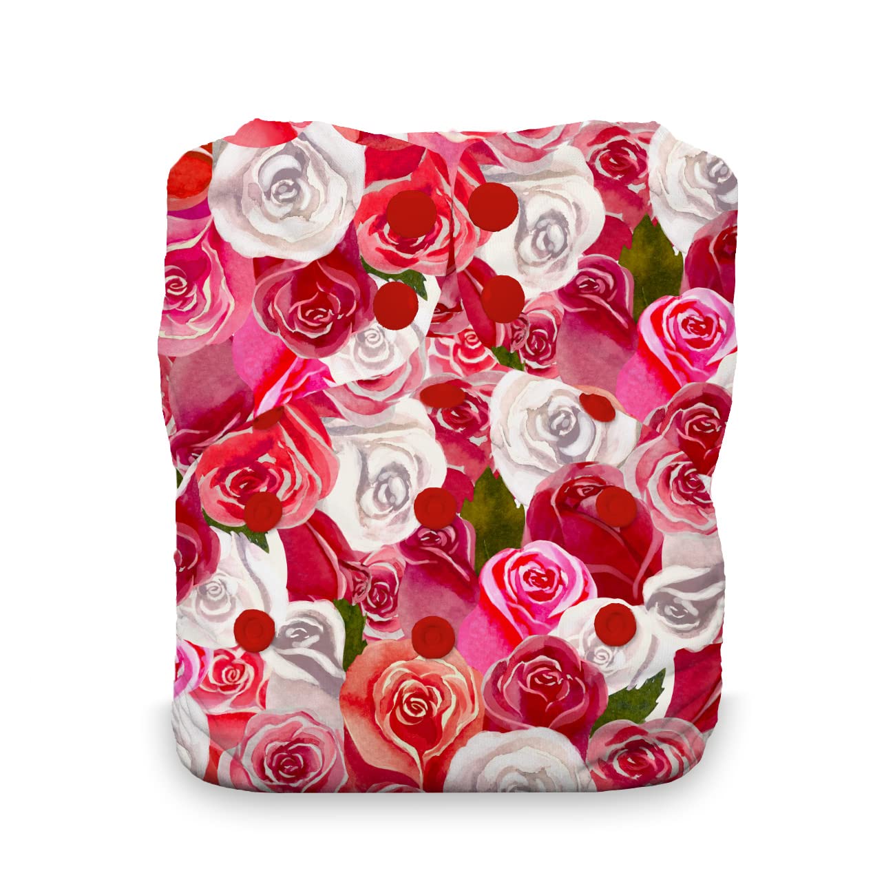 Thirsties Stay Dry Natural One Size All in One Reusable Cloth Diaper, Snap Closure, Rosy