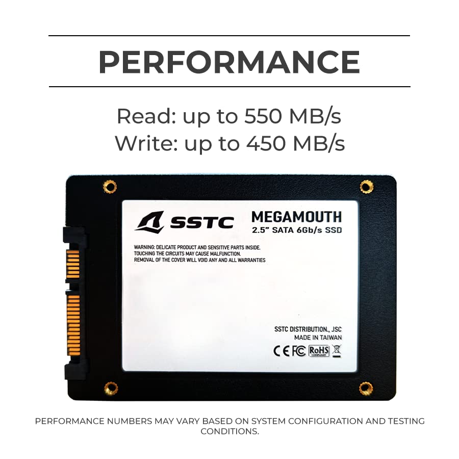 SSTC Megamouth 120GB SATA 3 2.5" Internal SSD (SSTC-MM120-25) - 2 Pack