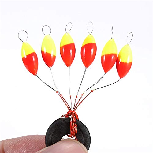 JINSUO LYDBM 6 PCS Colorful Foamed Polymer Materials Portable Fishing Float Floater Foam Bobber Light Water Float Light Drift Tube Indicator