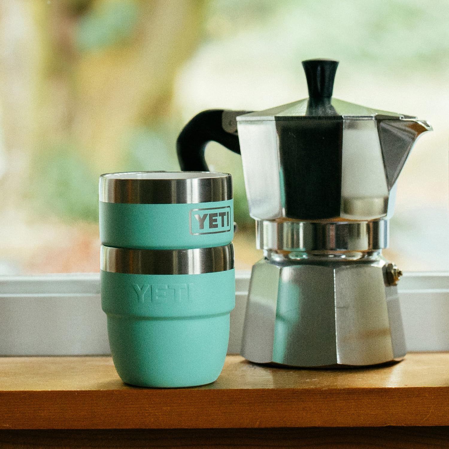 YETI Rambler 4 oz Stackable Cup, Stainless Steel, Vacuum Insulated Espresso/Coffee Cup, 2 Pack, Wild Vine Red