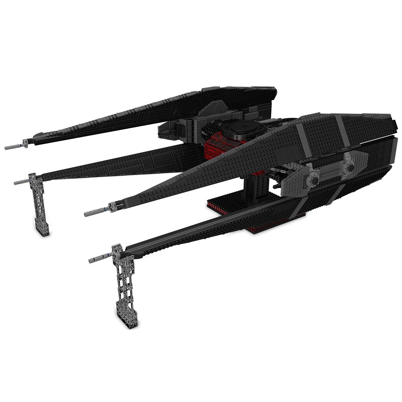 Mould King 21025 Star Plan :UCS Tie Figther Toy Galaxy Empire Interstellar Building Blocks MOC Starship Command Shuttle Space Superiority Fighter Upsilon-Class Defense Kit Adult Gift Set (3758+ PCS)