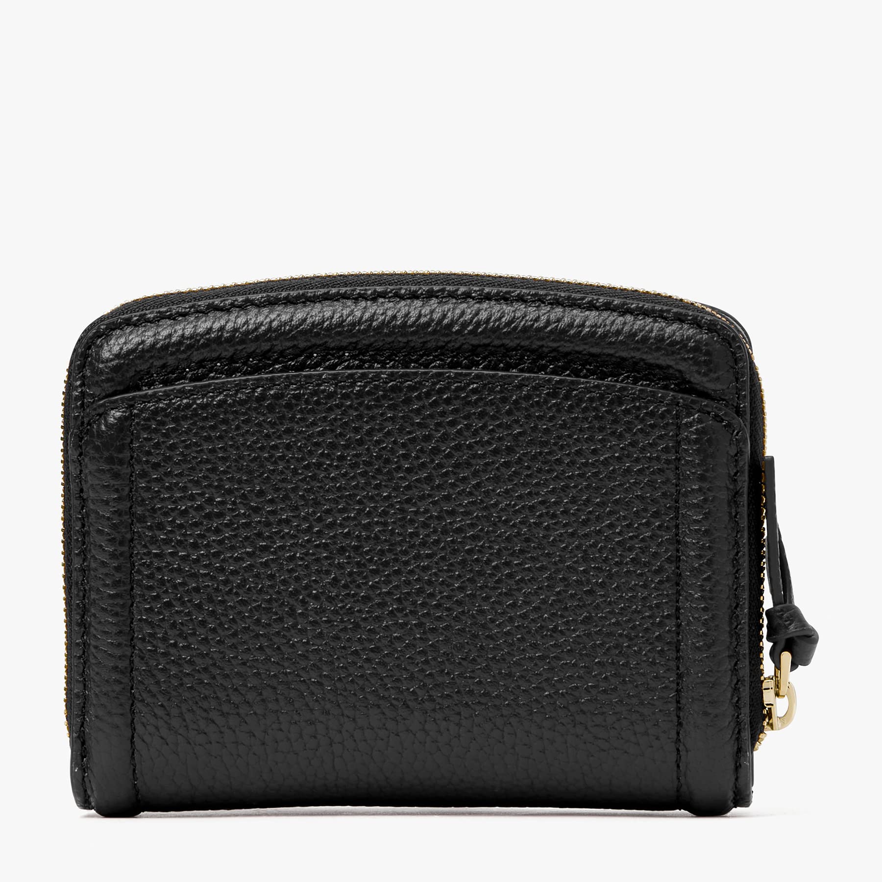 Kate Spade New York Knott Pebbled Leather Small Compact Wallet Black One Size