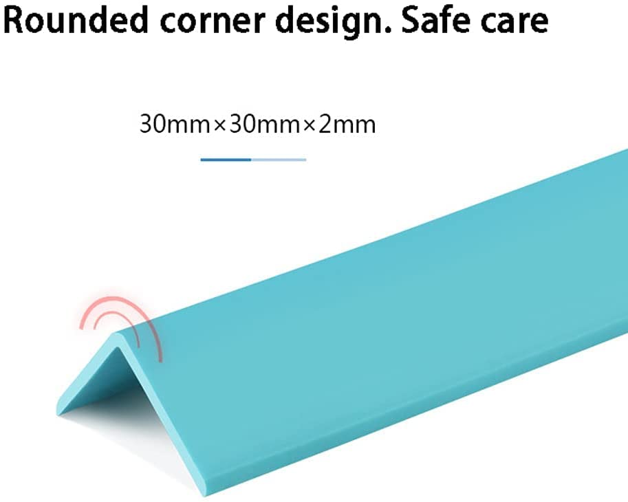 QAZW 3 Pack Smooth Surface Corner Anti-Collision Strip Kindergarten Edge Protection Strip Widen Corner Protection Soft Corner Protection PVC Corner Protection Strip-White||1M