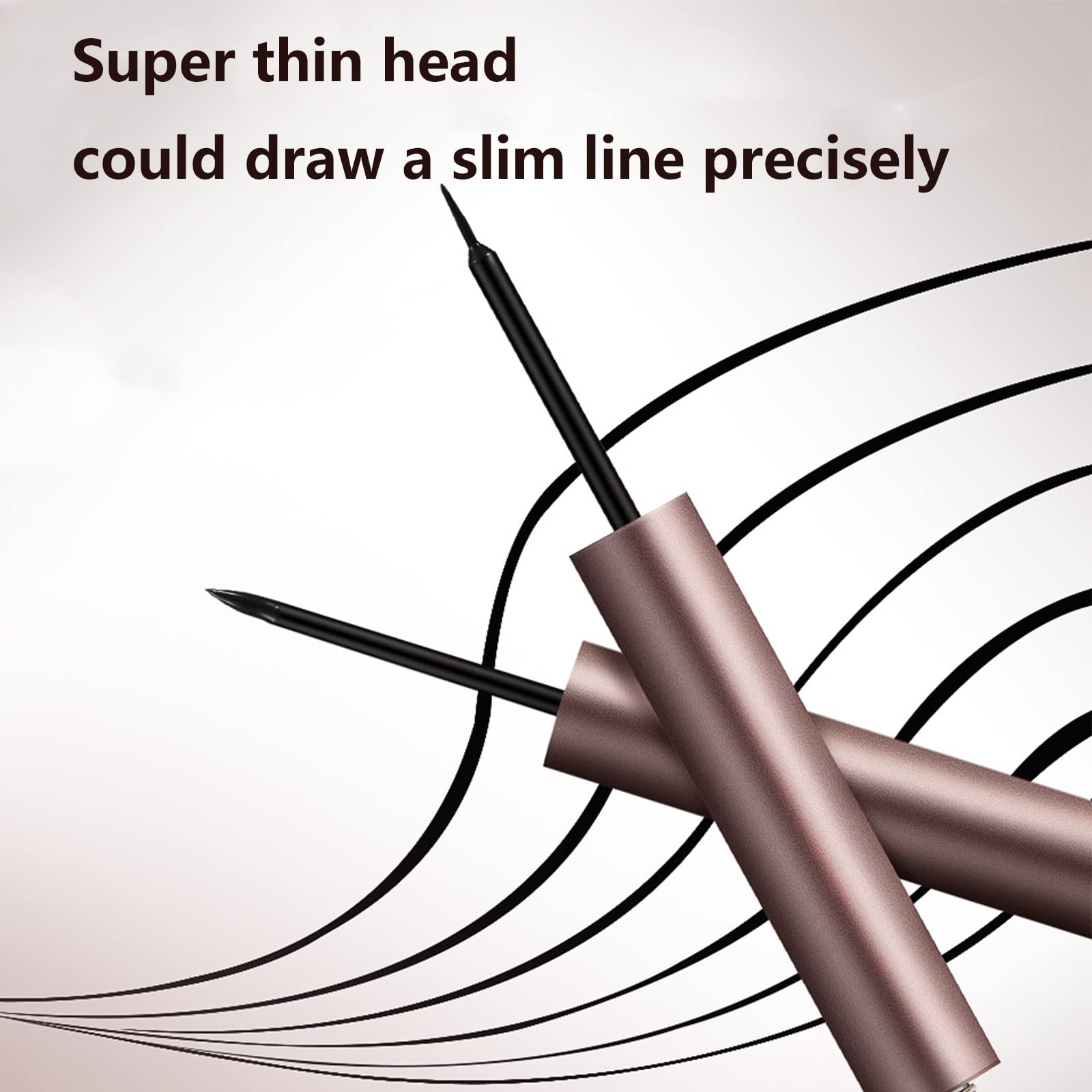 Liquid Eyeliner,Black Eyeliner, Waterproof Eyeliner Pencil Smudge Proof, Quick Dry Eye Liner Pencils Precise Thin Eyeliner Liquid Liner Pen, Easy to Control Long Lasting Matte Liquid Eyeliner Makeup Cosmetics for Women Girls Men, All Beginners , 5ML/0.16F