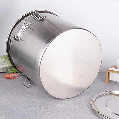 SanBouSi Stainless Steel Canister Rice Bucket Airtight Canister with Lids, 304 Stainless Steel Metal Food Storage Containers Kitchen Canisters for Rice, Flour, Grain, Coffee Bean 12L