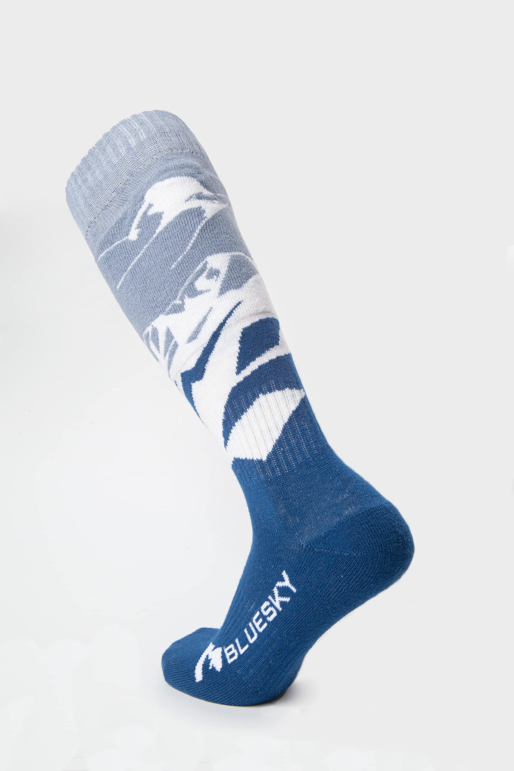 Merino Wool Ski Socks / Hiking Socks for Men&Women, Sportsman (Blue Medium)