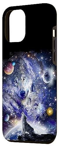 iPhone 14 Plus Cosmic Space Wolf, Wolves Family Howling, Constellation Case