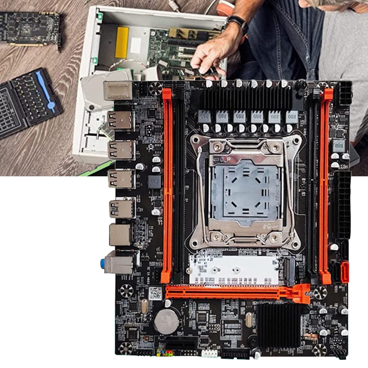 STACEY X99H Desktop Motherboard B85 Chip LGA2011-V3 DDR3X4 ECC Server Memory Slot M.2 NVME PCI-E 3.0 X16 SATA3.0 for PC