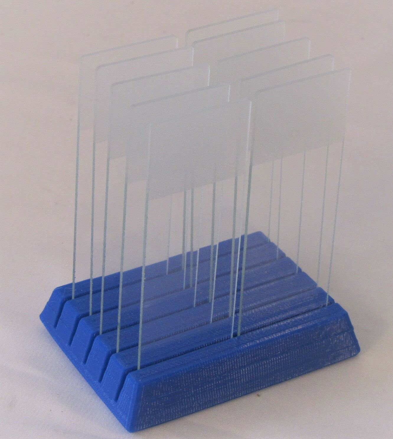 Rubidia Microscope Slides Stand, Drying Rack for Standard Slide, Lab Rest, Holder, Bench Display (10 Slides, Pack of 2)