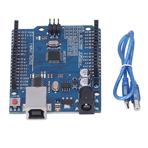 Rankomu Development Board with USB Cable, Development Board, LGT8F3289 Control Module with for ATmega16U2 Chip Electronic Component