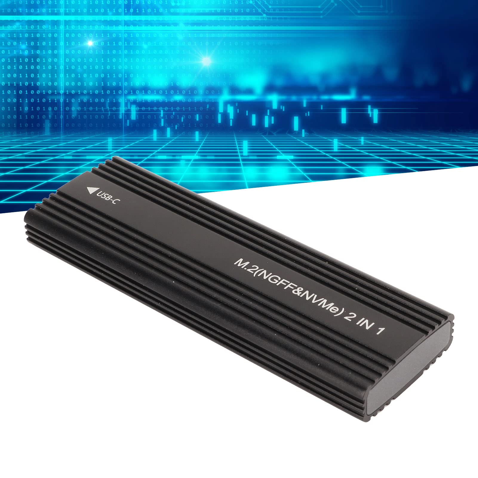 SSD Enclosure, SSD Case Efficient Heat Dissipation High Speed 10Gbps for Laptop