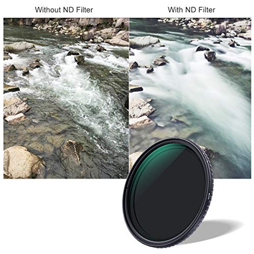 K&F Concept 62mm Fader ND Filter Neutral Density Variable ND2 to ND32 ND2-ND32 for Camera Lens NO X Spot Nanotec Ultra-Slim Weather-Sealed