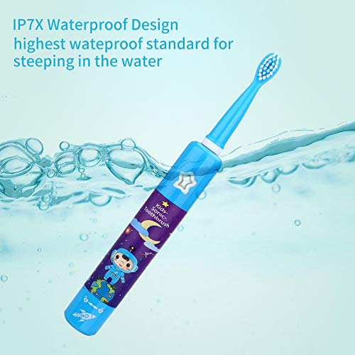 OJV 8620 Musical Electric Toothbrushes for Kids Children (Bule+Pink)