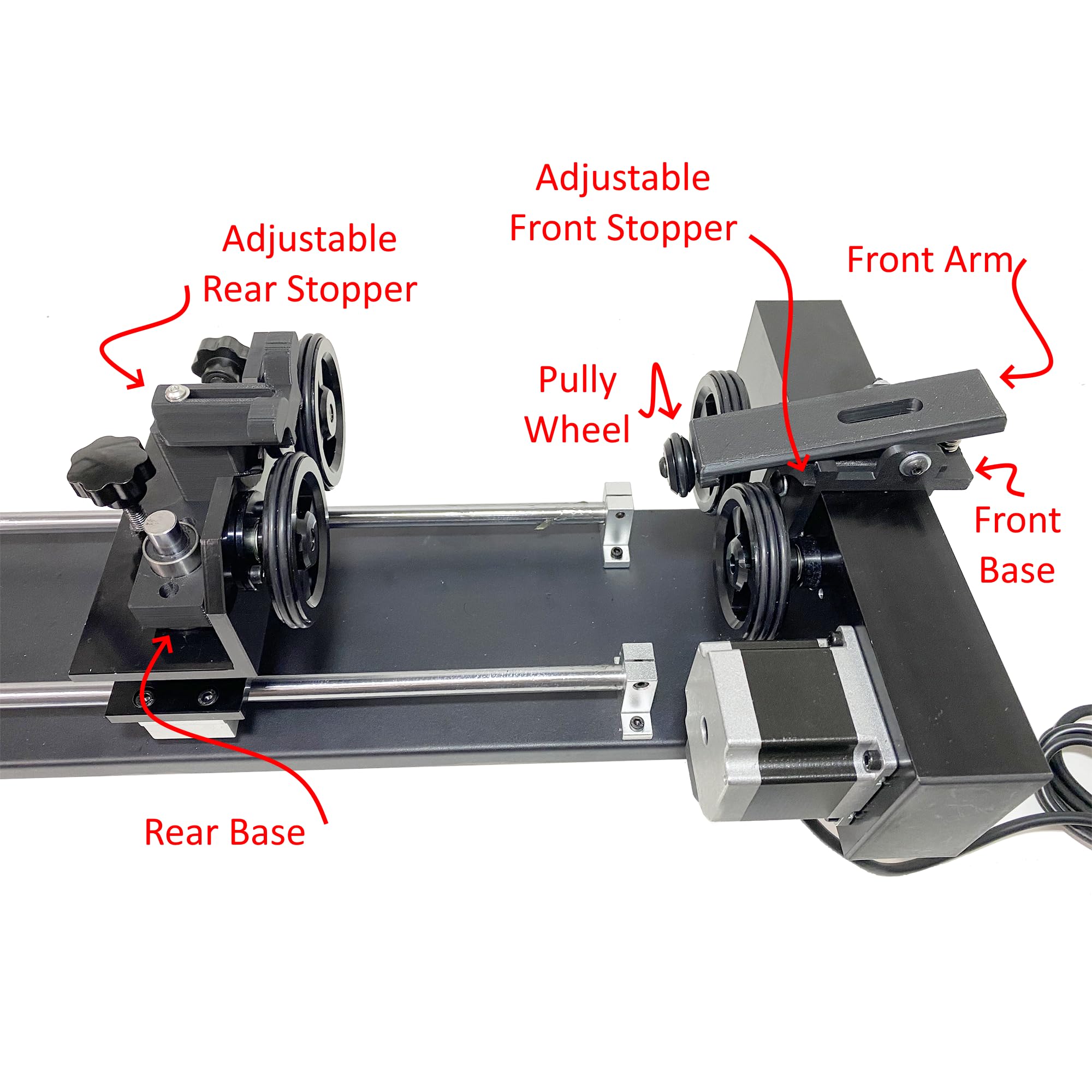 The Most Advanced CO2 Rotary Clamp Kit for Chinese Rotary Laser Machine, Chinese Rotary 4-Wheel Rotary Clamp for OMTech, Cloudray, eBay
