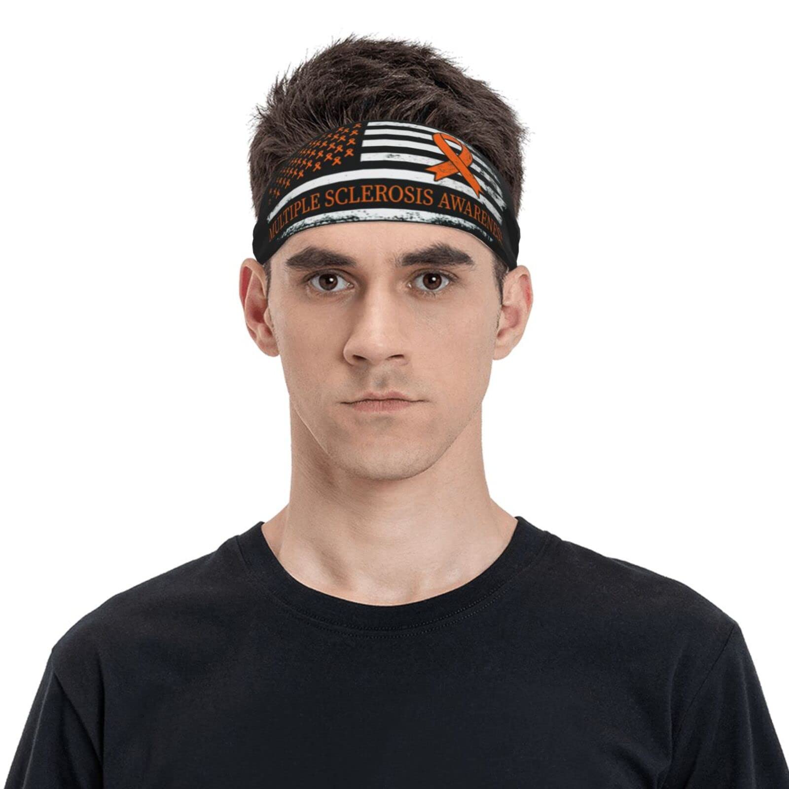 Multiple Sclerosis Ms Awareness Fitness Exercise Headband Unisex Yoga Non-Slip Quick-Drying Fitness Headband