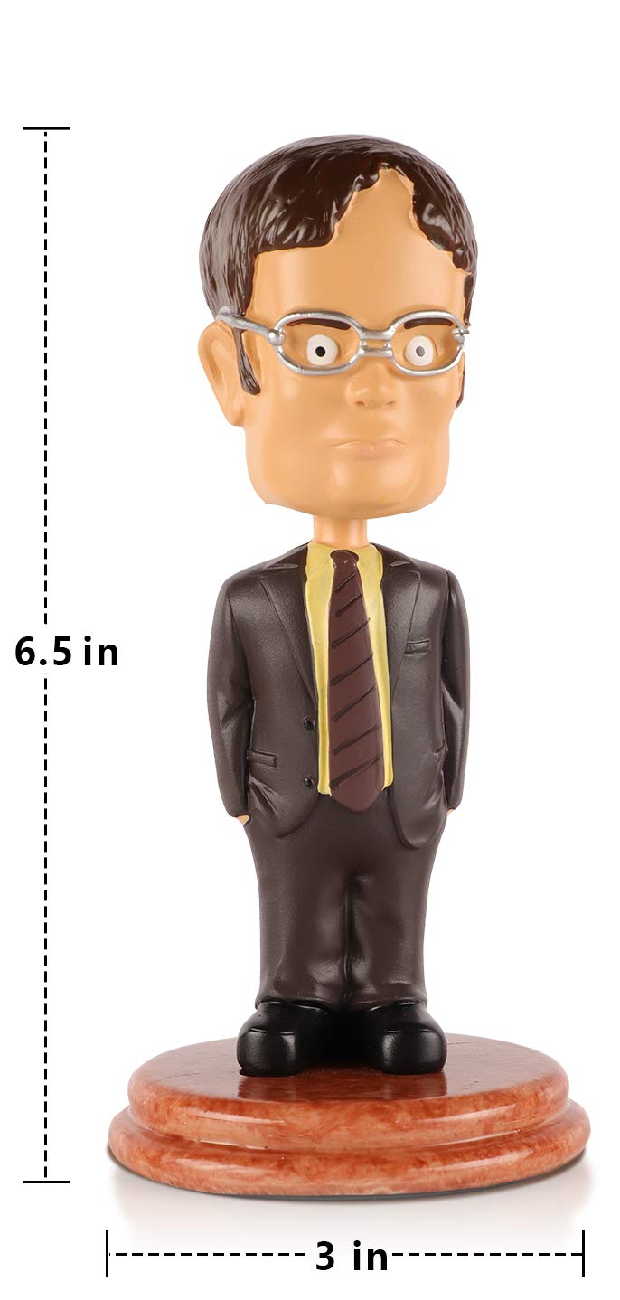 Madanar Dwight Schrute Bobblehead Resin Collectible Desk Decor Figure from The Office TV Show Merchandise