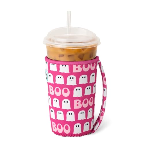 Swig Life Iced Cup Coolie, Standard 22oz Iced Coffee Cup Insulator Sleeve with Handle, Neoprene Insulated Cup Coolie Keeps Drinks Cold, Cup Cooler (Faboolous)