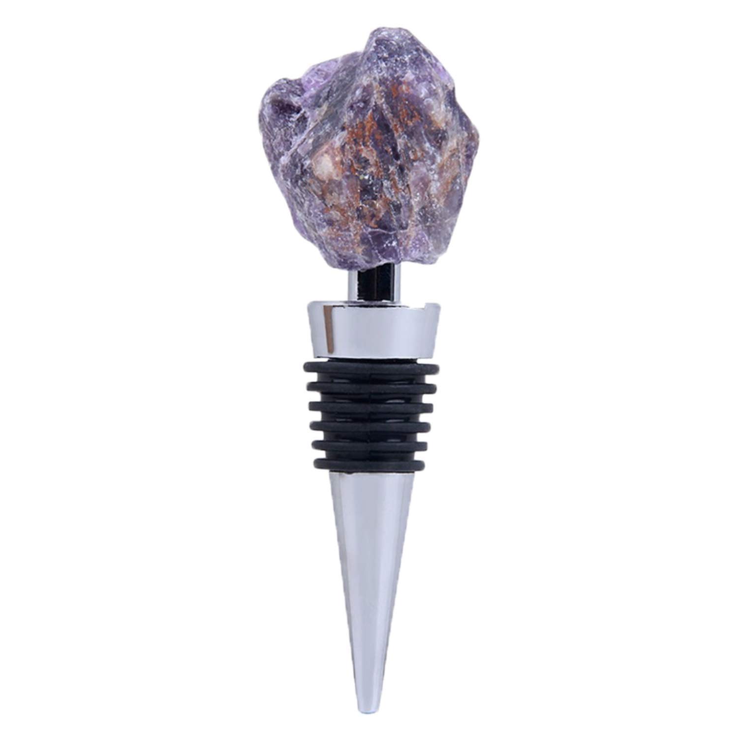 LUXURY NOW - Wine Bottle Stoppers | Champagne Saver Sealer | Natural Crystal Stone | Decorative Crystal Whiskey | Gemstone Preserve for Wedding Gift & Decoration