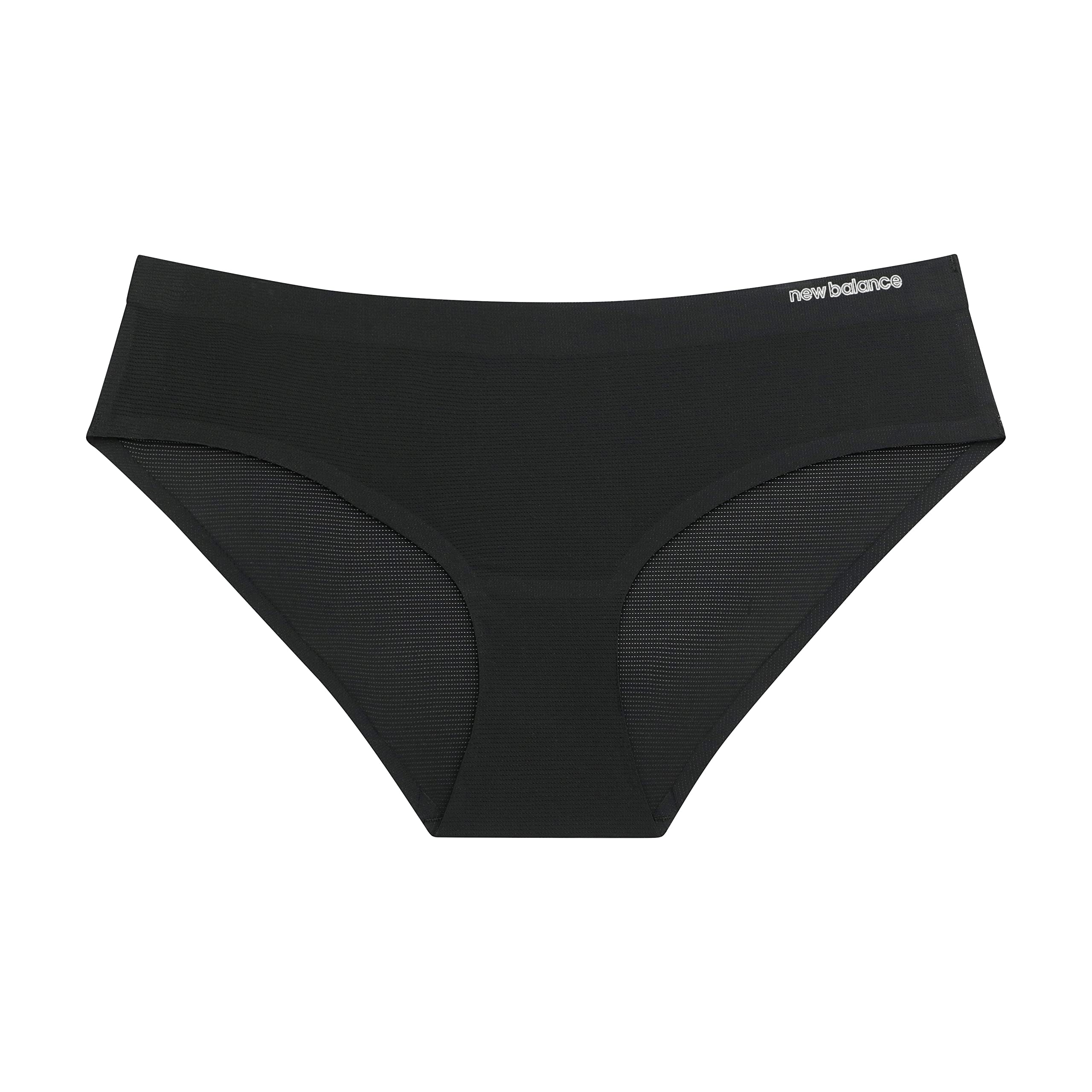New Balance Women's Breathable Hipster Panty 3-Pack, Stretchable Durable Underwear, Black/Pigment/Desert Rose, Medium