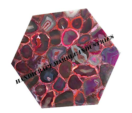 Pink Agate Table Top, Natural Agate Table, Stone Coffee Table Living Room Home Decor New Year's Gift Valentine's Day Gift 36" x 36" Inch Best Buy, Piece of Conversation, Family HeirLoom