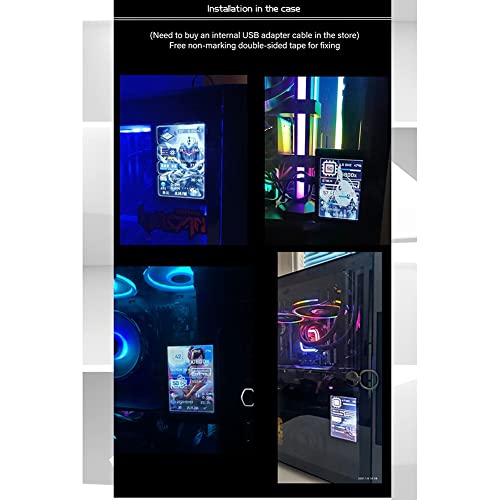 Smala 3.5 Inch IPS USB Mini Screen AIDA64 PC CPU RAM HDD Data Monitor Computer Temperature Display Type-C Sub Screen
