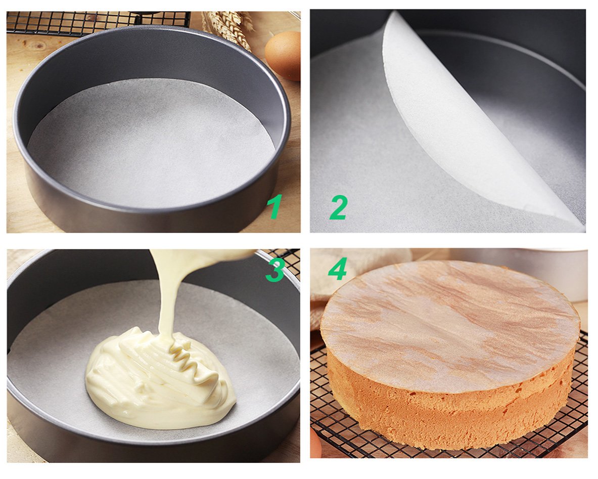 Parchment Paper Rounds 8 Inch Diameter - 100pcs Non-Stick 8'' Cake Pan Liner Circles, Precut for Cake Baking in Cheesecake Pan Springform Pan and Tart Pan