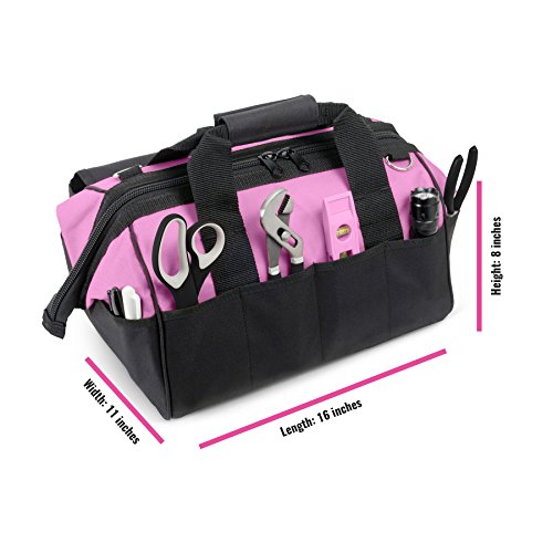 Pink Power Drill Set for Women - 18V Lightweight Pink Cordless Drill Driver & Electric Screwdriver Combo Kit with Tool Bag for Ladies Home Tool Kit - Wireless Pink Drill Set with Battery and Charger