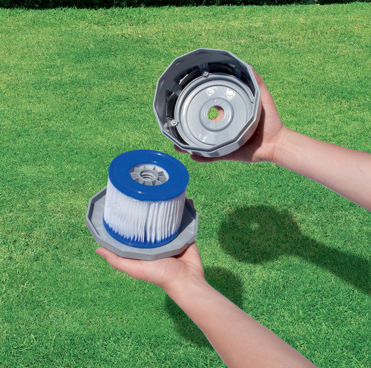 Intex Pool Filter (6 Pack) with Intex 10-Foot Round Above Ground Pool Cover