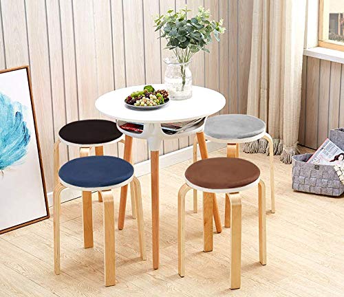 Memory Foam Round Chair Pad, Anti-Slip Soft Round Chair Seat Cushion Grey, 11 Inch, Perfect for 12 inch Stools/Chairs