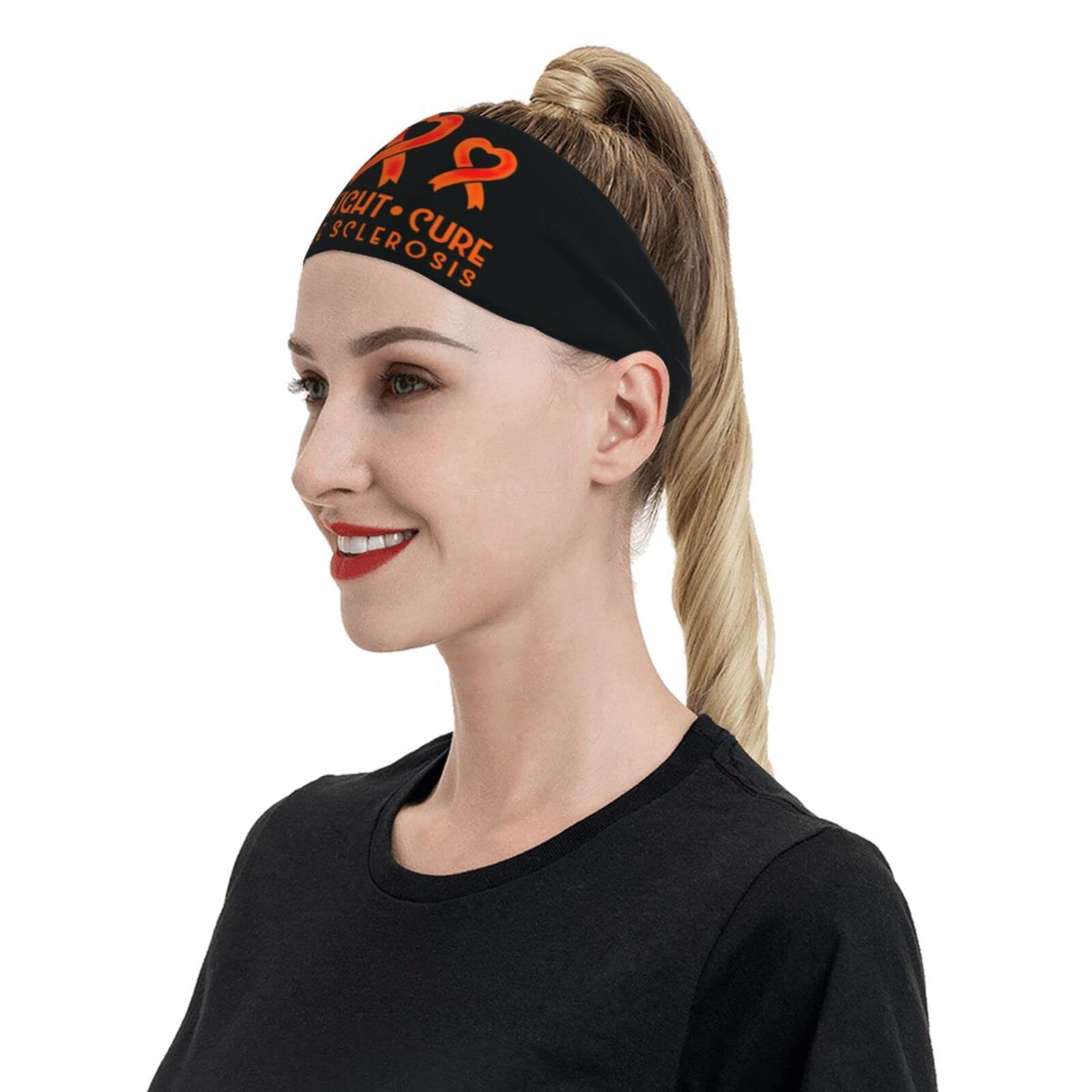 Multiple Sclerosis Ms Awareness Fitness Exercise Headband Unisex Yoga Non-Slip Quick-Drying Fitness Headband