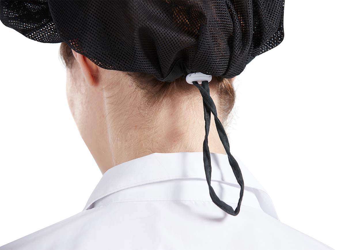 Nanxson 3pcs Chef Hat Kitchen hat Food Service Hair Nets Cooking Chef Cap CF9060 (Black, 3)
