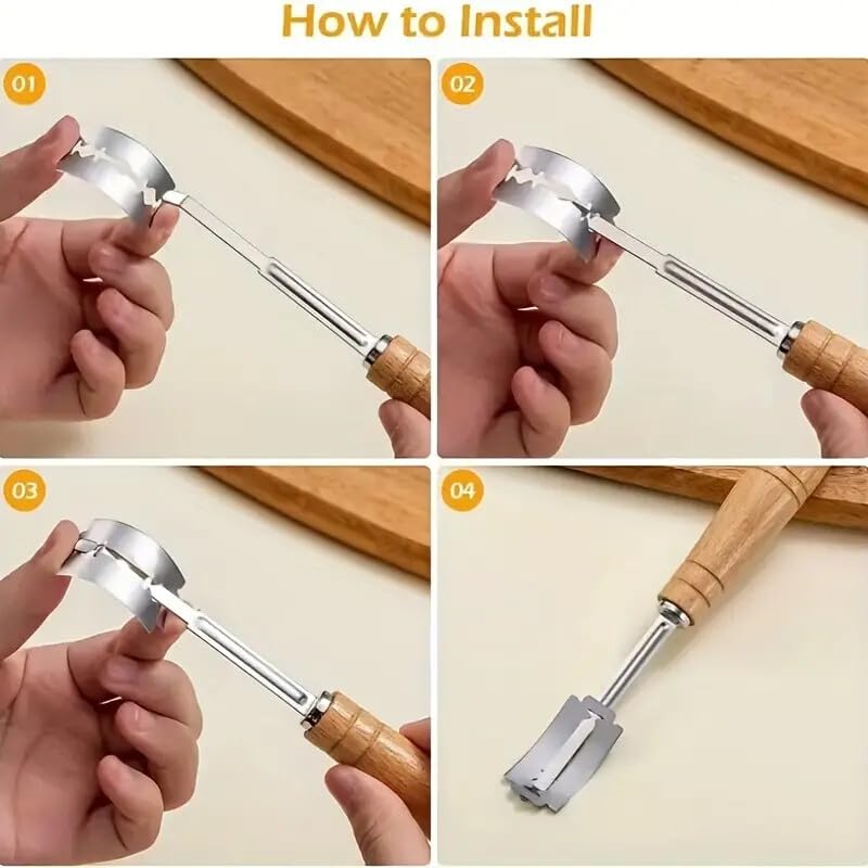 XDDMIAO Bread Knife for Homemade Bread, Sourdough Bread Knife, Bread Saw, Wooden Serrated Bread Slicer, Suitable for Bagels, Baguettes and More, Kitchen Gift Bread Knives.