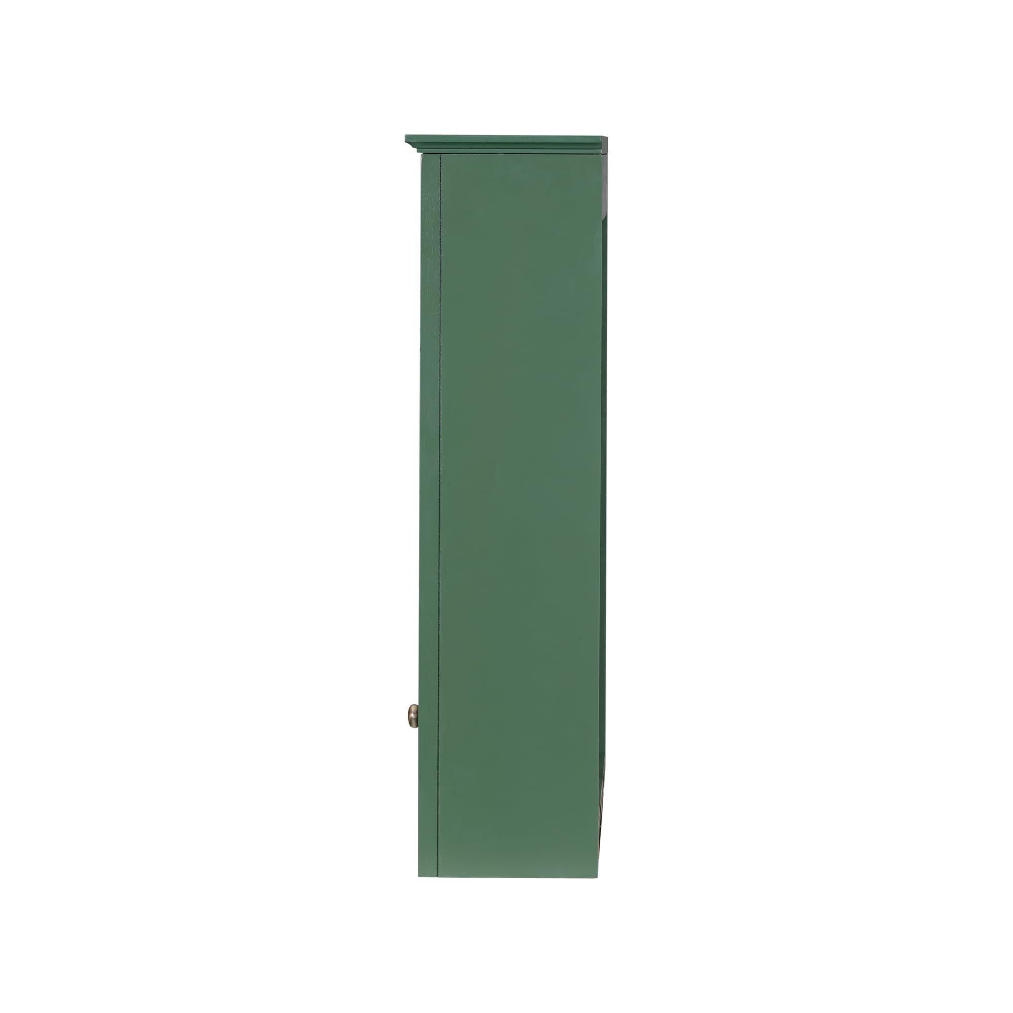 Royard Oaktree Bathroom Wall Mirror Cabinet, Modern Medicine Cabinet with Single Door and Adjustable Shelf, Over The Toilet Space Saver Storage Cabinet with 3 Open Shelves, Green