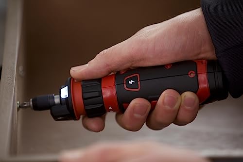 SKIL Rechargeable 4V Cordless Screwdriver with Circuit Sensor Technology, Includes 9pcs Bit, 1pc Bit Holder, USB Charging Cable - SD561201