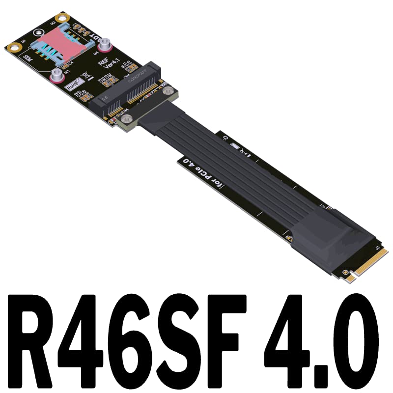 QJJ M.2 NVME Key M to Mini-PCIe Extension Cable 4.0 (30cm, R46SF 4.0)