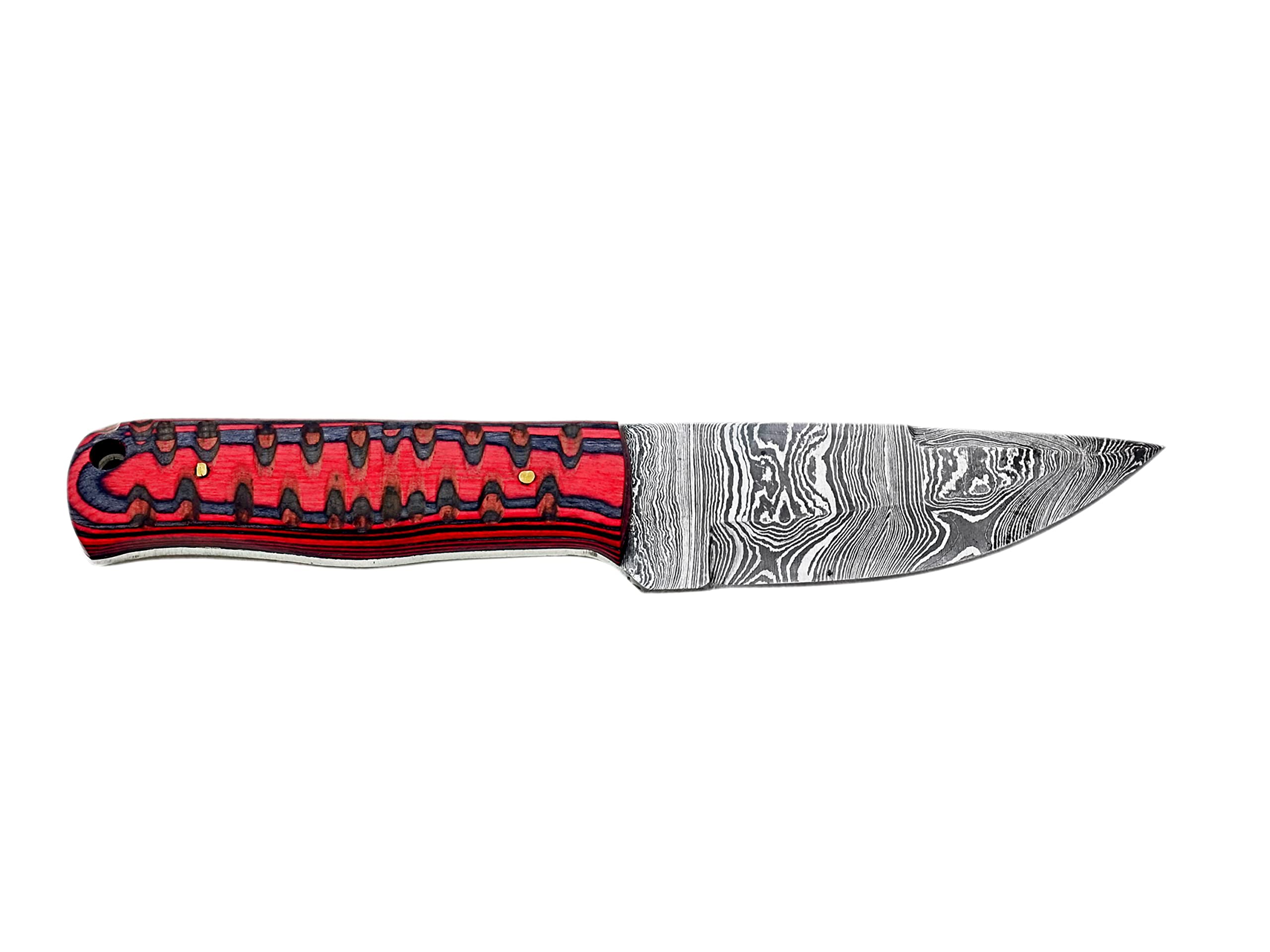 ONEHOPE BLADES Handmade Damascus Steel Skinner With Leather Sheath, 8 inches Fixed Blade Survival Hand Forged Hunting Camping & Skinning Knife