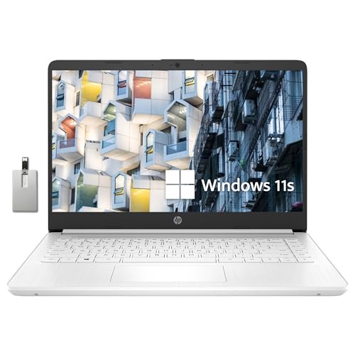 HP Premium 14" Stream HD Laptop, Intel Celeron N4120 CPU, 8GB RAM, 64GB eMMC, Webcam, Intel UHD Graphics, 1 Year Office, Bluetooth, WiFi, HDMI, Windows 11s, Pink, 32GB Hotface USB Card (Renewed)