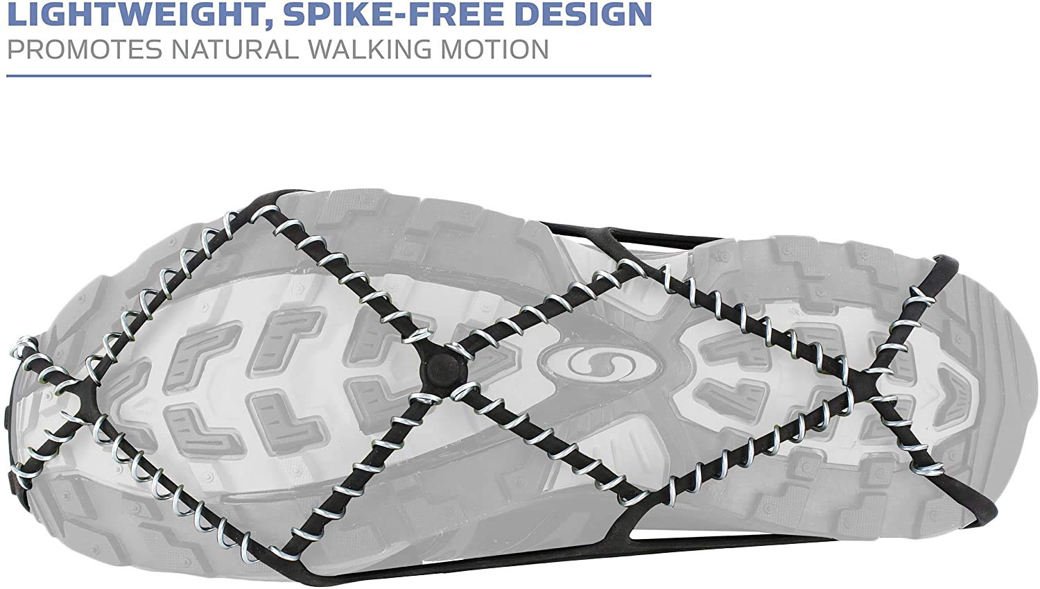 Pro Traction Cleats for Hiking, Walking, or Jogging on Snow and Ice,Ice Cleats for Shoes and Boots(1 Pair) Small