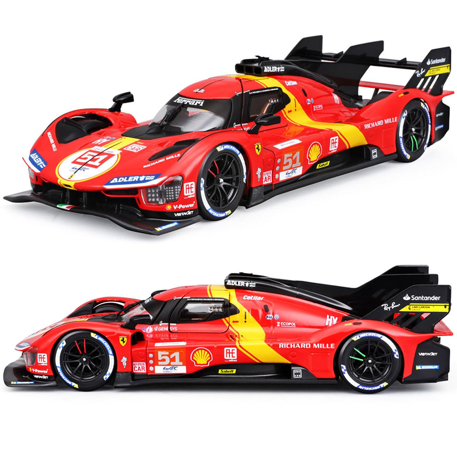 Xiangtat 1/24 499P 51# Racing Car Le Mans Champion Alloy Luxury Vehicle Car Diecast Model for 499p 50# Adult Die cast Model Collection Gift (1/24 499p 51#)