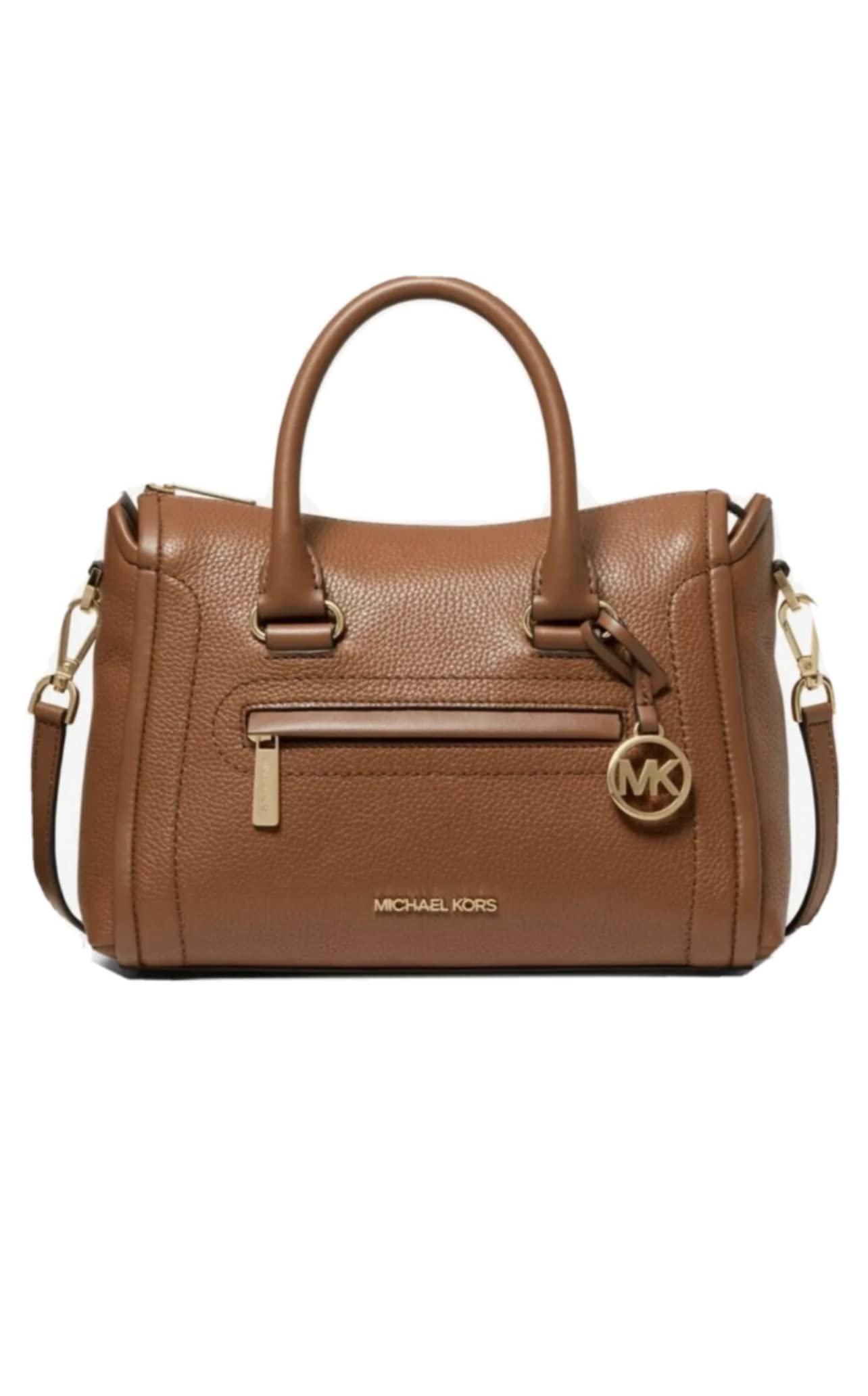 Michael Kors Carine Leather Satchel (Brown)